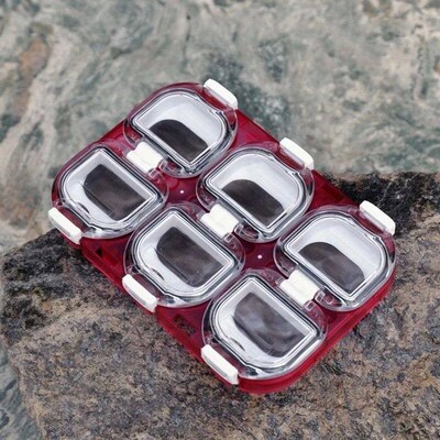 Fishing tackle box 6 grids magnet fishhook box Fishing Tackl