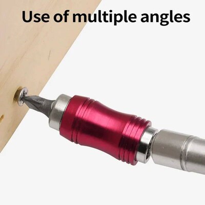 1PC Red 1/4  Pivoting Magnetic Screw Drill Bit Tip Holder Sc