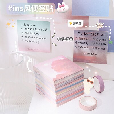 4pcs 50Sheets/book Gradient color Posted It Sticky Note Memo