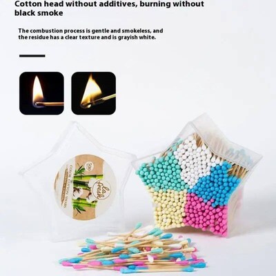 500Pcs/Box Color Double-headed Cotton Swab Clean Sanitary Sw