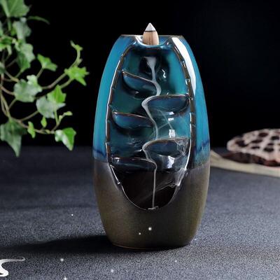 Ceramic Incense Burner Backflow Waterfall Smoke Censer 香炉