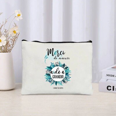 Thank You Gift Makeup Bag Ladies Cosmetic Pouch Merci Teache