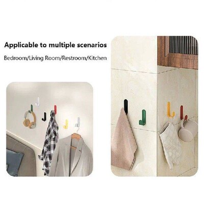6pcs Multi-purpose Wall Organizer Hook Behind-door Key
