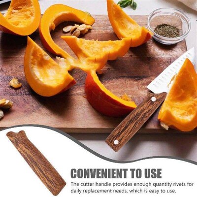 2 Pcs Handles Kitchen Knife Wood for Cutter Nonporous