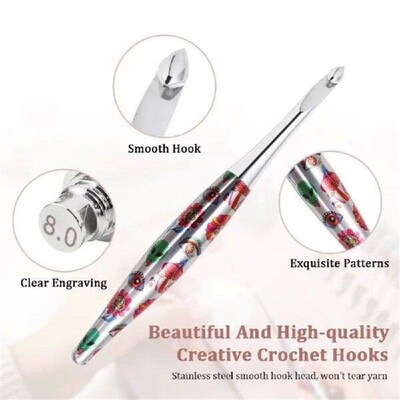 34 PCS Easy to Use Aluminum Crochet Needle Set Sewing