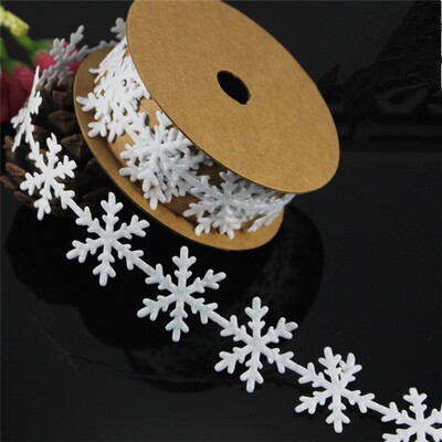 Sewing Craft felt Lace Trim Embellishment White snowflake ch