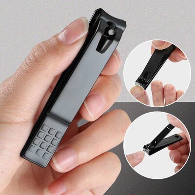 3 Styles Black Nail Clipper Stainless Steel Finger Nail Trim