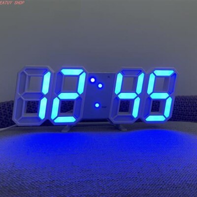 3D LED Digital Alarm Clock Electronic Luminous Night Table