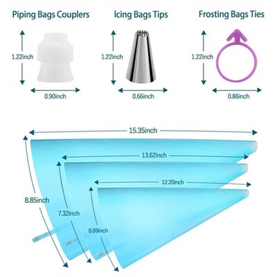 Piping Bags Tips Cake Icing Pastry Frosting Cupcakes Cookie