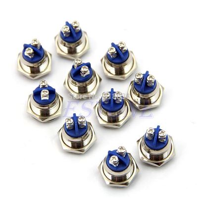 16mm Momentary Start Horn Button Stainless Steel Metal Push
