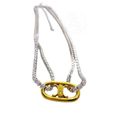 。Ins simple fashion double-layer clavicle Neckl female inla