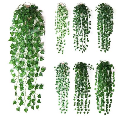 Artificial Ivy Garland Leaves Fake Hanging Plants Greenery F