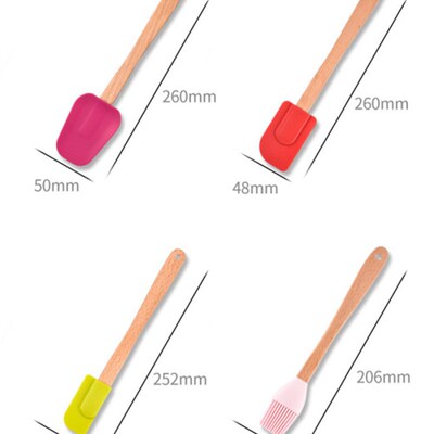 Mini Silicone Baking Spatulas Set