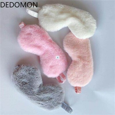 Sleep Eye Mask Cute Plush Eye Cover Kids Sleeping Mask