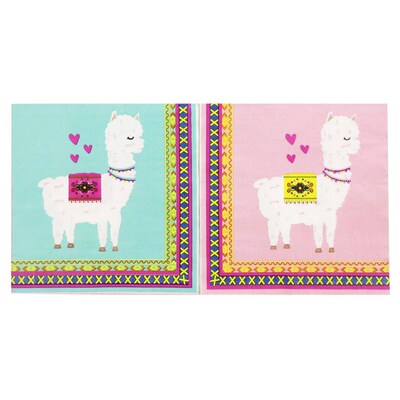 Llama Alpaca Party Disposable Tableware Paper Napkins Plates
