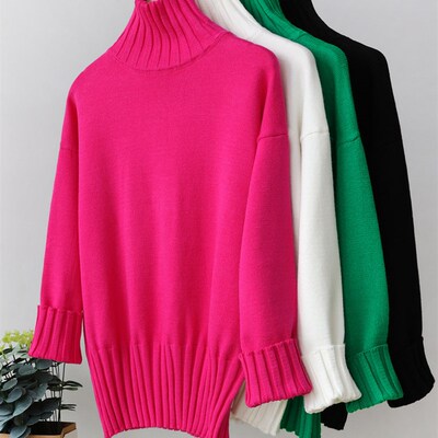 High Quality 2023 Autumn Winter Turtleneck Pullover Sweater