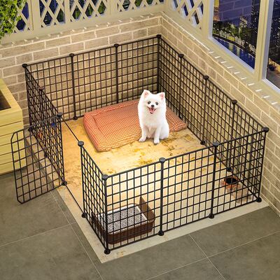 Foldable Pet Playpen Iron Fence Puppy Kennel dog cage