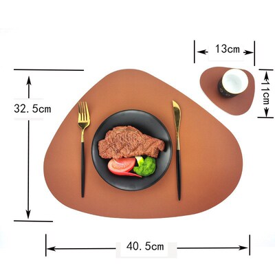 Doublesided Twocolor PVC Leather Insulated HotelHome Mat Coa