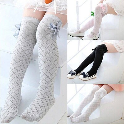 Cute Childrens Knee High Socks for Toddlers Kids Baby Girls