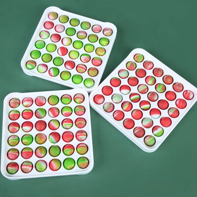 Childs Educational Stress Relief Silicone Toy Rainbow Gradie