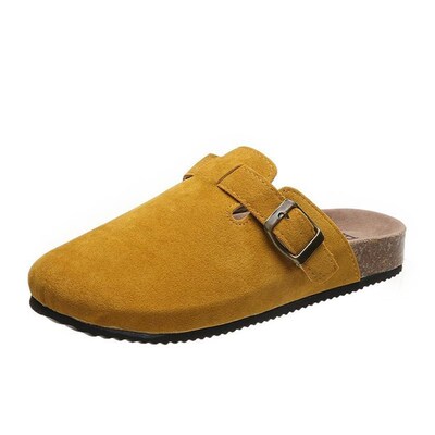 Womens Couple Cork Slippers Oversized Roman Shoes Casual Hal