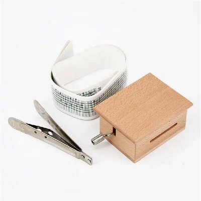 Present Music Box Grea Wooden Paper Tapes Creative