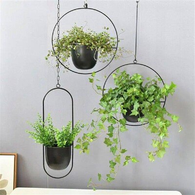 Iron Detachable Chain Flower Hanging Basket Flower Pot