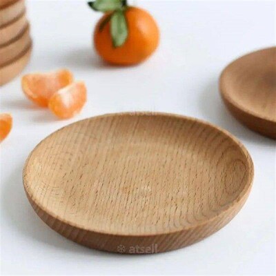 Japanese Tableware Wooden Plate Beech Oval Tray Mini Solid