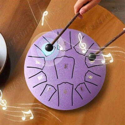 6 Inch 11 Notes Steel Tongue Drum Hollow Drum Mini Ethereal