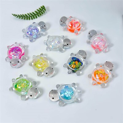 New Cartoon Glow-in-the-Dark Transparent Small Turtle Pendan