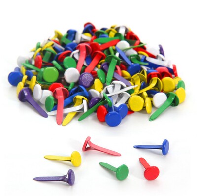 diy 100pcs/set metal mini craft brads 8mm circular split pin