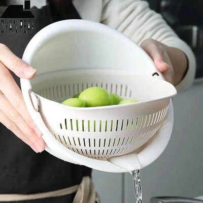 Kitchen Fruit Tray Removable Double Layer Fruit And Vegetabl