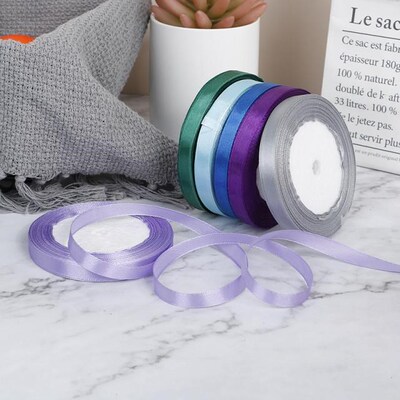 1Pcs 10mm Decorative Silk Satin Ribbons 适用于 Crafts Bow Ha