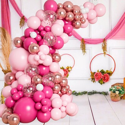 Pink Macaron Balloon Garland Arch Kit Wedding Birthday Party