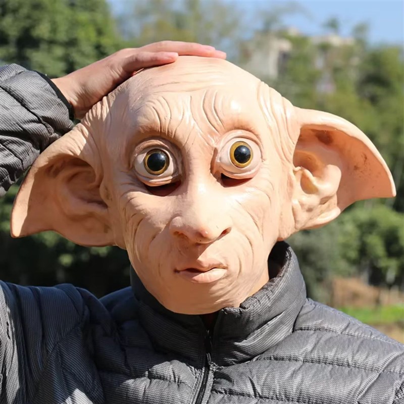 Superhero House-elf Dobby Mask Latex and Silk Cosplay Costum