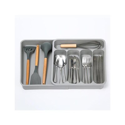Cutlery Storage Tray Expandable Tableware Organizer Spoon Fo