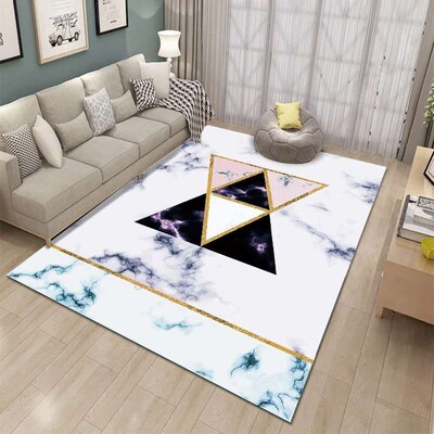 Marble geometric abstract living room  Nordic simple modern