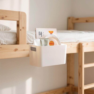 Hanging storage bucket for dormitory beds, simple trash can
