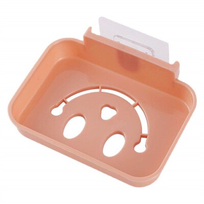 Smiling Face No-Drill Soap Dish Bathroom Drainable Soap Box