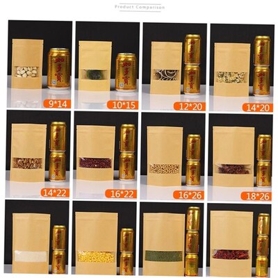 Kraft paper bag brown sugar tea sealed mouth food packaging