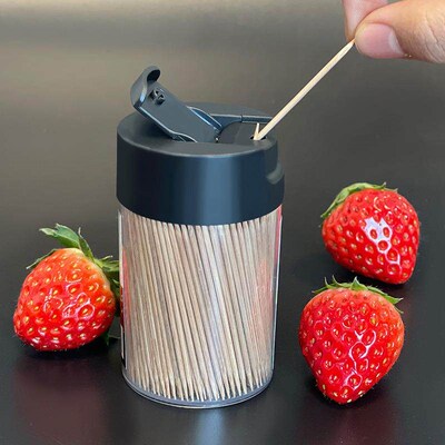 Canned Carbonized Bamboo Toothpicks, Fine Toothpicks for Hom