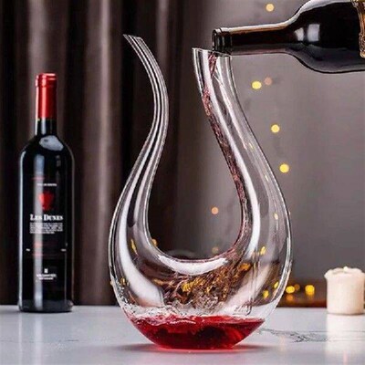 Crystal U-shaped Wine Decanter Gift Box Swan Decanter