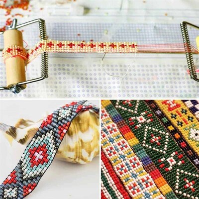 Weaving Beading Loom Easy-to-Use DIY Tool with Elastic Band