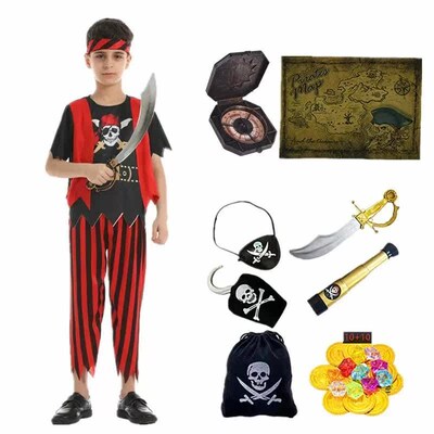 New Year Pirate Costume Children Jack Pirate Captain Toy