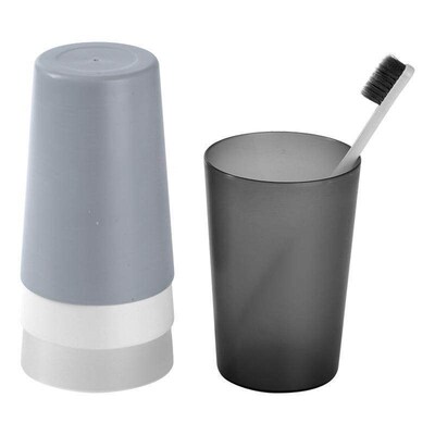 Home-use Simple Transparent Toothbrush Cup, Frosted Couple C