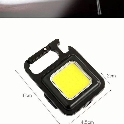Mini Portable Pocket USB Rechargeable Flashlight COB Work Li