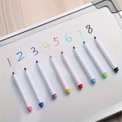 8 Colors Dry Erase Pen with Magnetic Markers for Office Whit