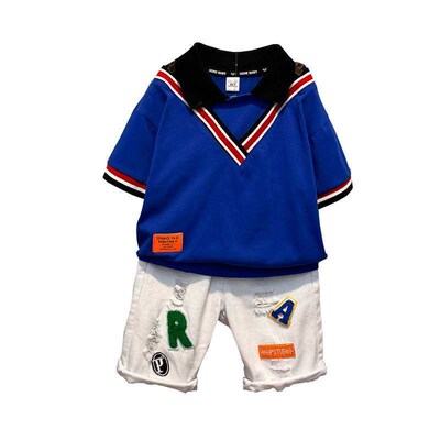 Boys Summer Short-sleeved Suit New Style Fashionable Handso