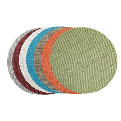 Cotton yarn oval placemat insulation mat hand woven d