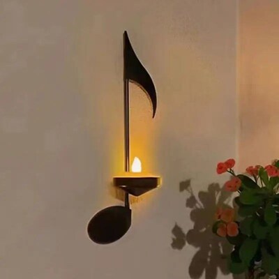 Wall Candle Holder Durable European Home Candlestick Note Mo